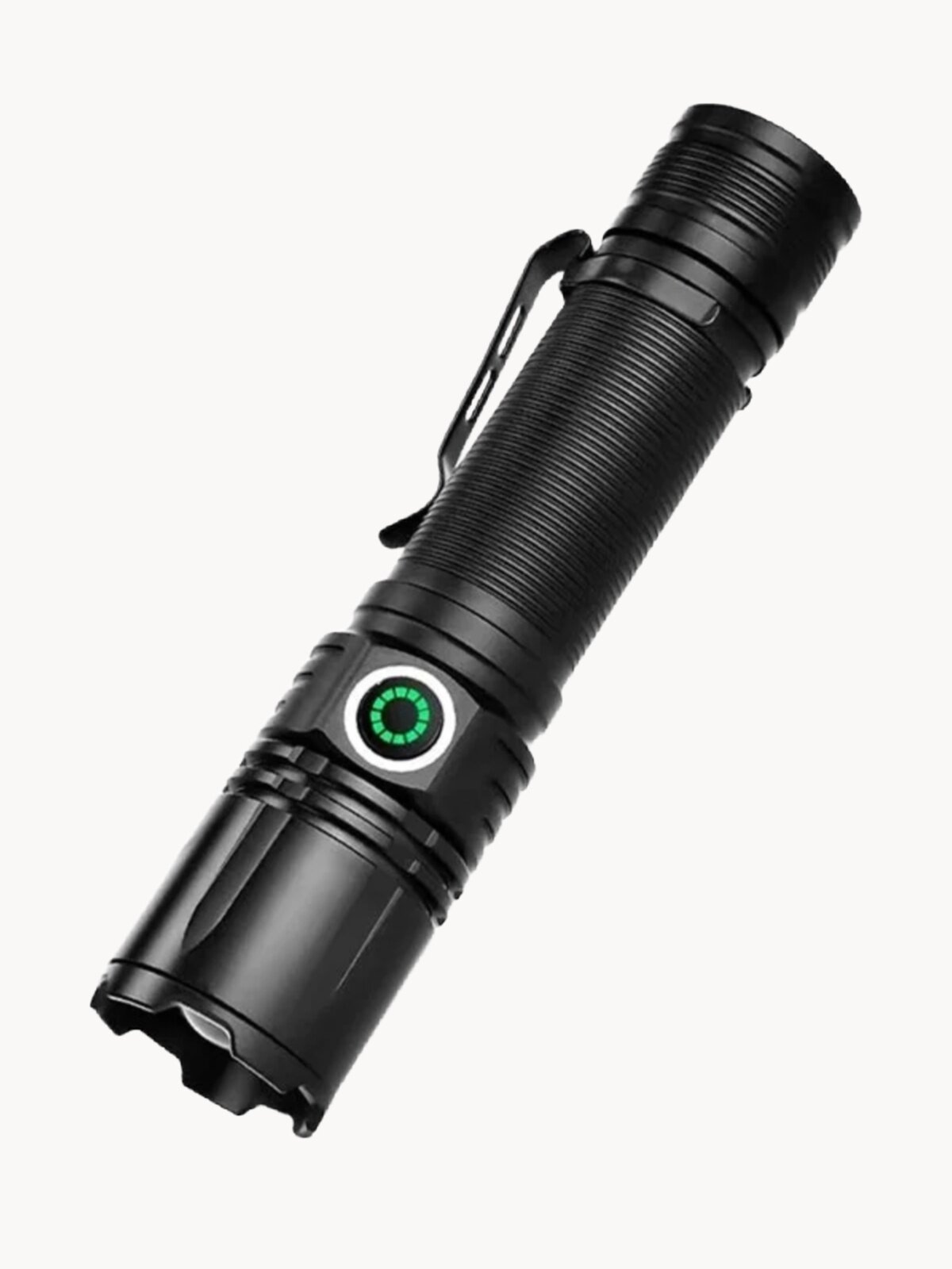 Фонарик мощный светодиодный белый лазер с ручной регулировкой яркости.