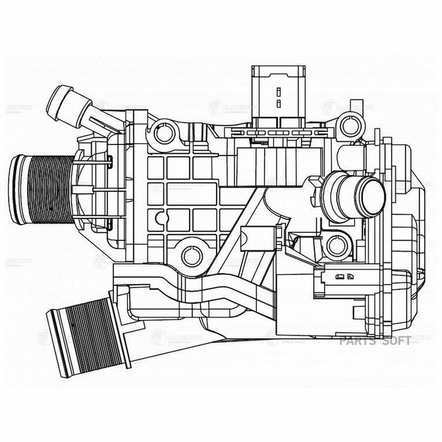 LUZAR LT-2028 Термостат для а/м PSA Expert (16-)/Jumpy (16-)/Opel Zafira Life (19-) 2.0D (c корпусом) (LT 2028) ()