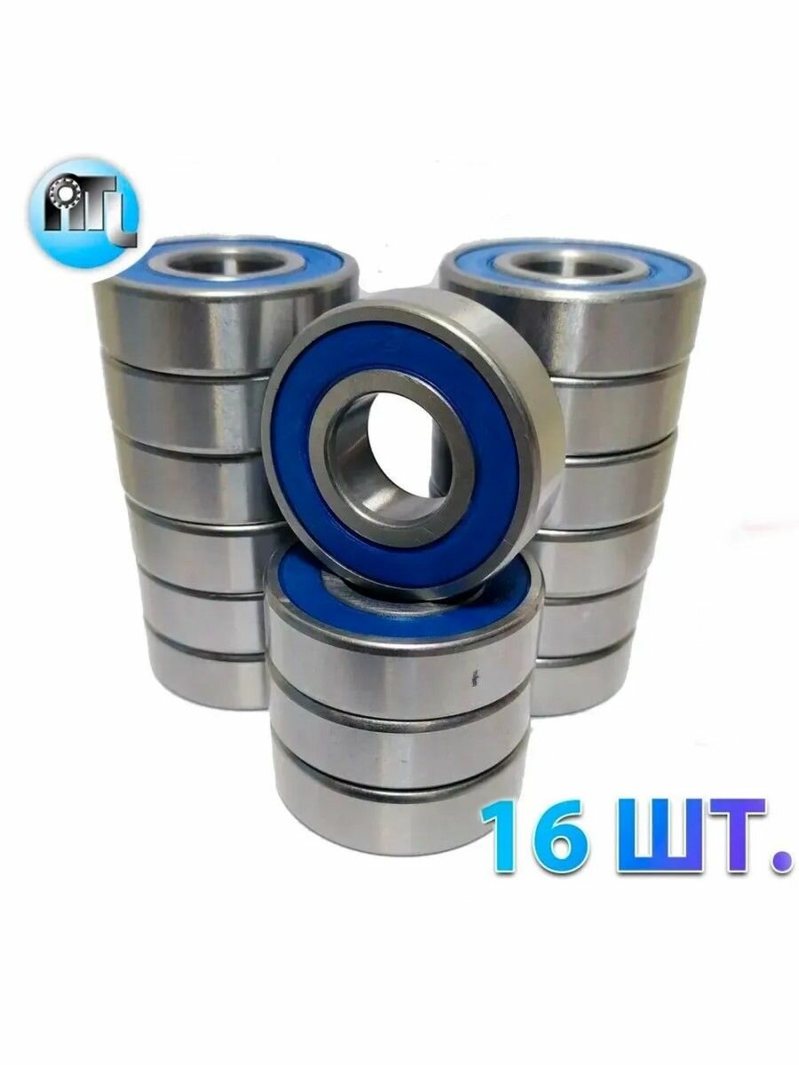 Набор подшипников для опорных роликов откатных ворот 6204-2RS (180204) 16 шт. NTL Bearing