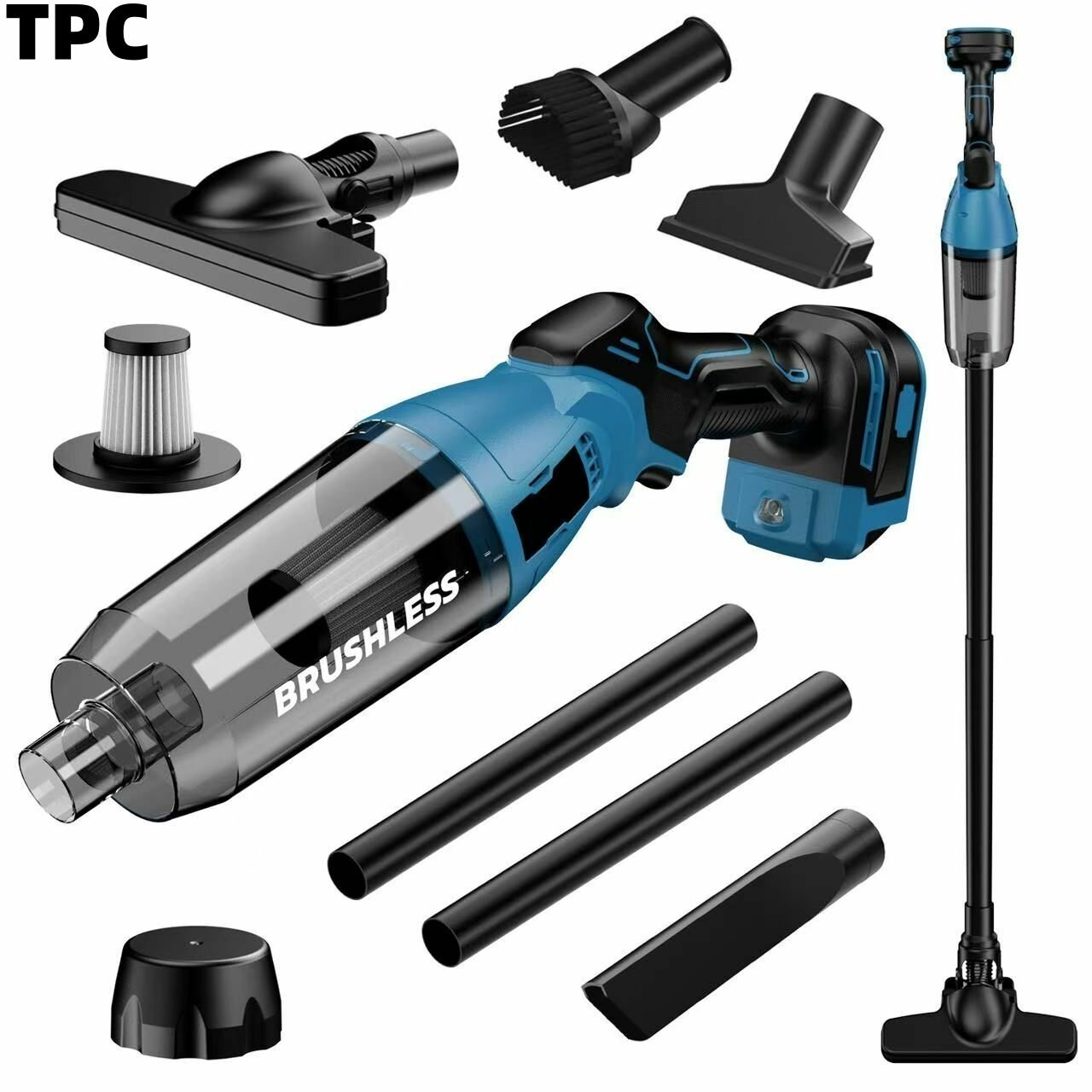 Беспроводной вертикальный пылесос для дома и авто / Ручной пылесос Батарея без включения