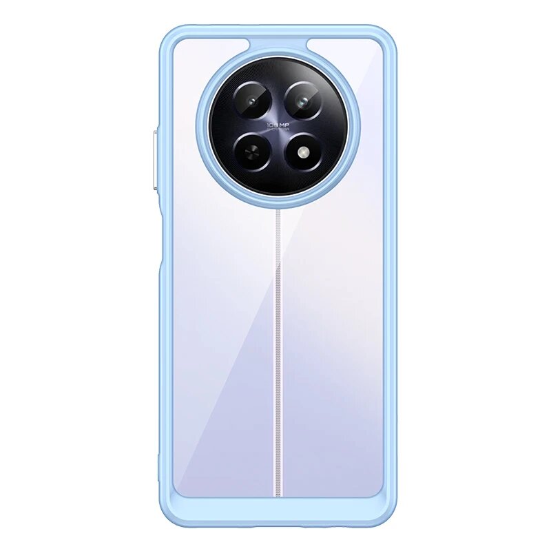 Чехол для Realme 12 5G LightBlue, прозрачный поликарбонат