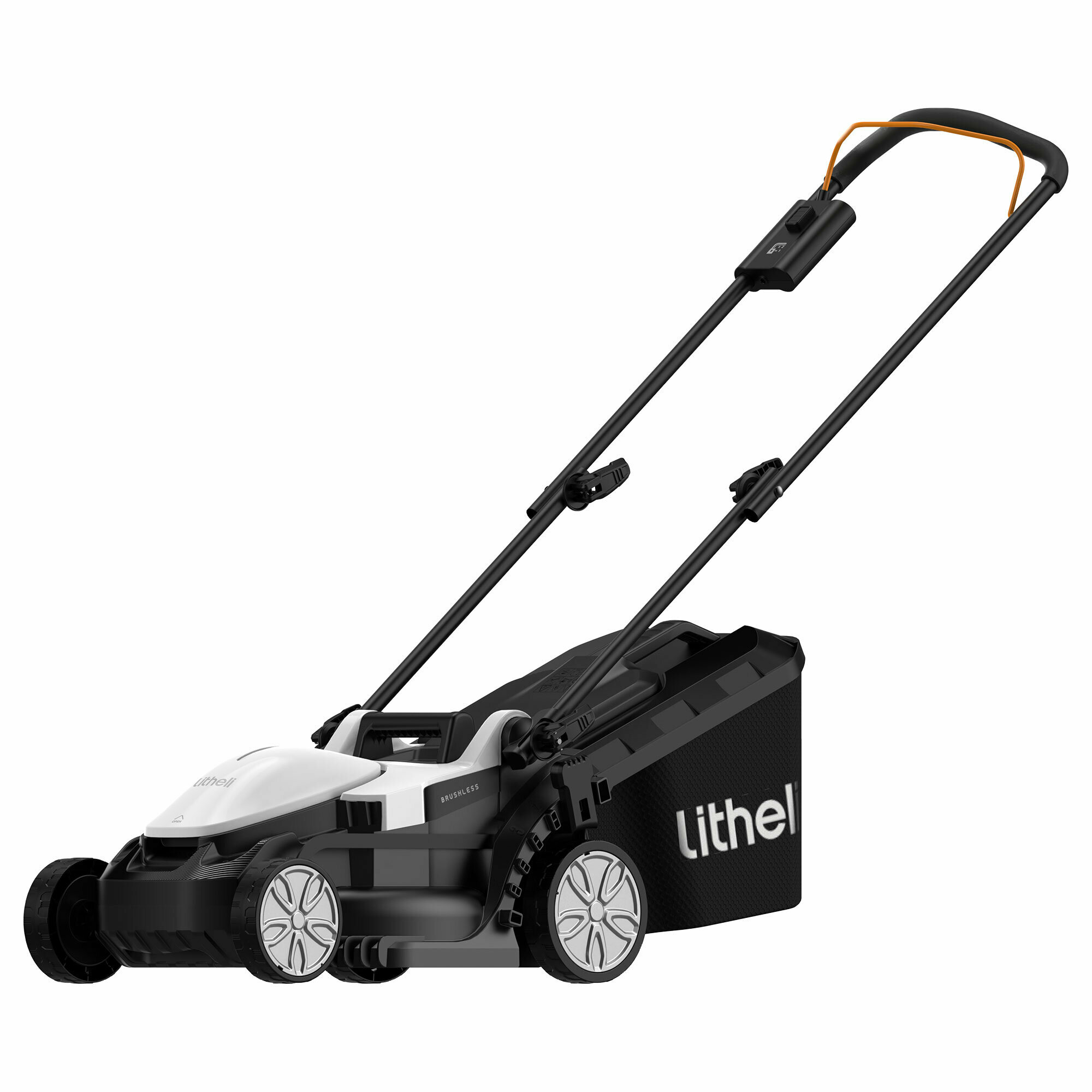 Аккумуляторная газонокосилка Litheli, с аккумулятором 4 А/ч, на колесах, с травосборником 40 л (U20LM00-0U120)