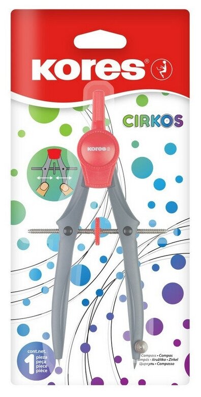 Циркуль Kores с регулирующим винтом 1 шт