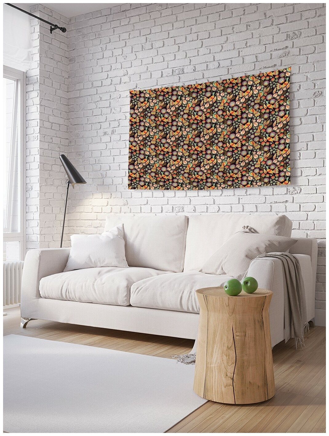 Горизонтальное фотопанно JoyArty на стену "Хохломская роспись", 100x150 см