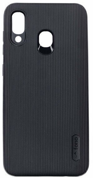 Чехол на Samsung Galaxy А20/ 30, рифленый силикон, черный