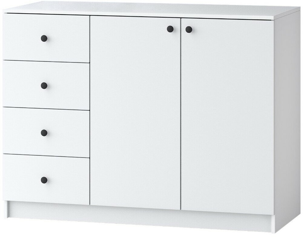 Комод для одежды Бард 8.2, Легкомаркет, ЛДСП, цвет белый, 140х89х50, 4 ящика/двери