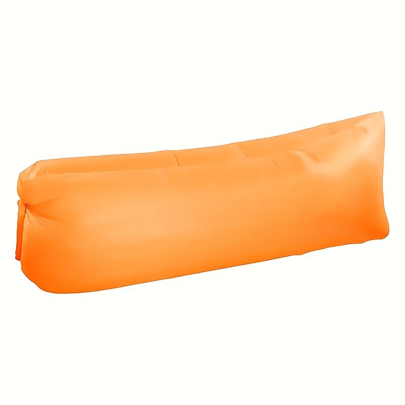Надувное кресло-лежак прямоугольной формы на одного человека, оранжевое, для кемпинга, пляжа и парка, в комплекте сумка для хранения
