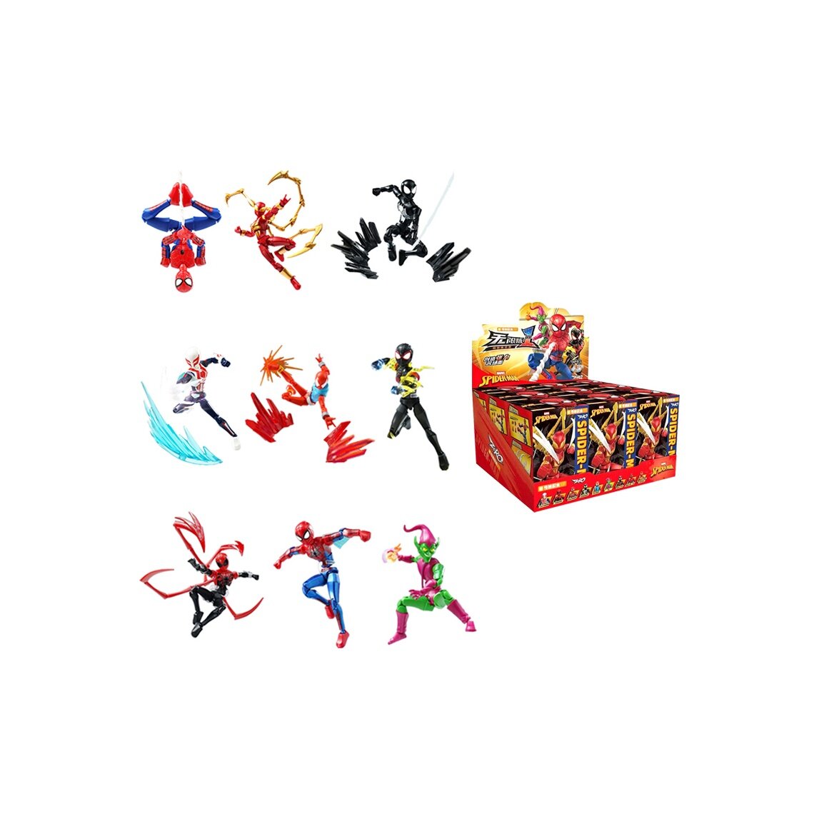 Keeppley Marvel Zero Infinity Edition Vol. 1, Spider Man Universe Mystery Boxes Single Mystery Box/Full Box 9 Pcs