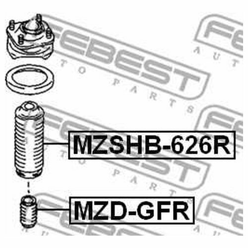 Отбойник амортизатора Febest MZDGFR для Mazda 626 V