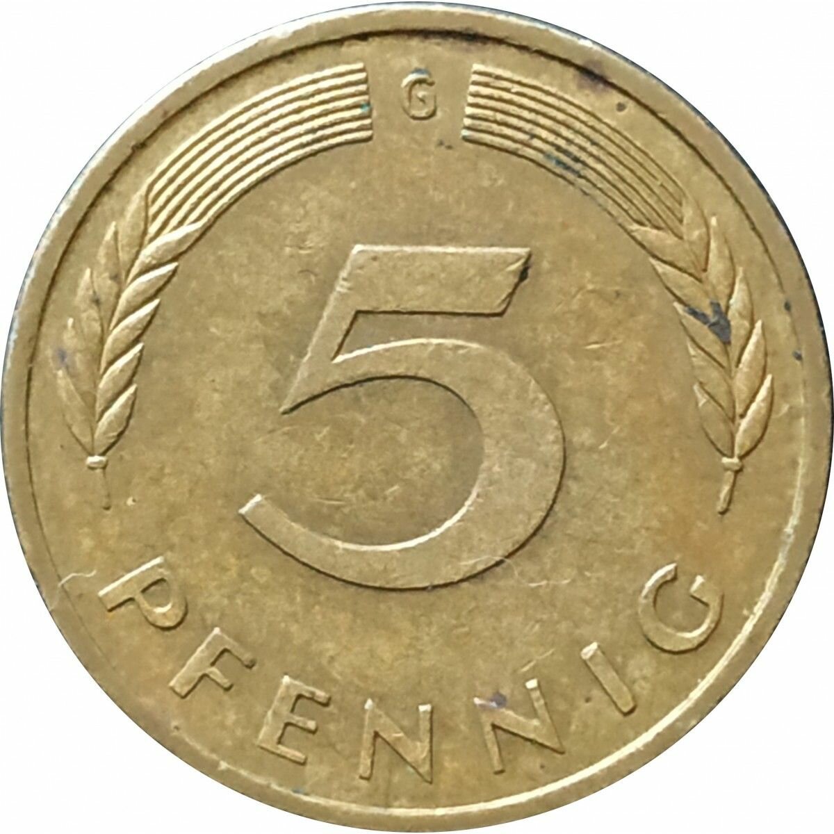 5 пфеннигов 1988 Германия G из оборота