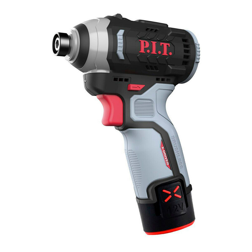 Винтоверт ударный аккумуляторный бесщеточный P.I.T. PSD12K-120A/2 12 В 2 Ач Li-Ion 2 АКБ и ЗУ