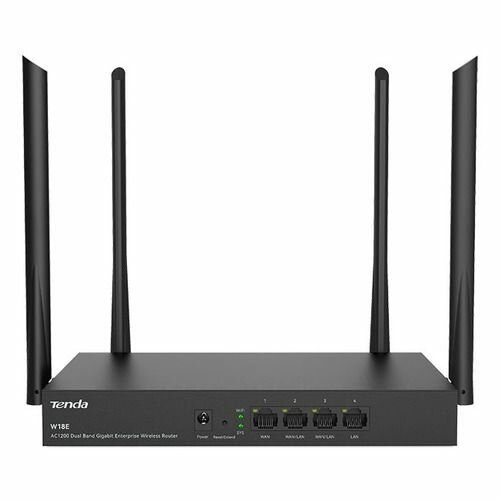 Wi-Fi роутер TENDA W18E, AC1200, черный