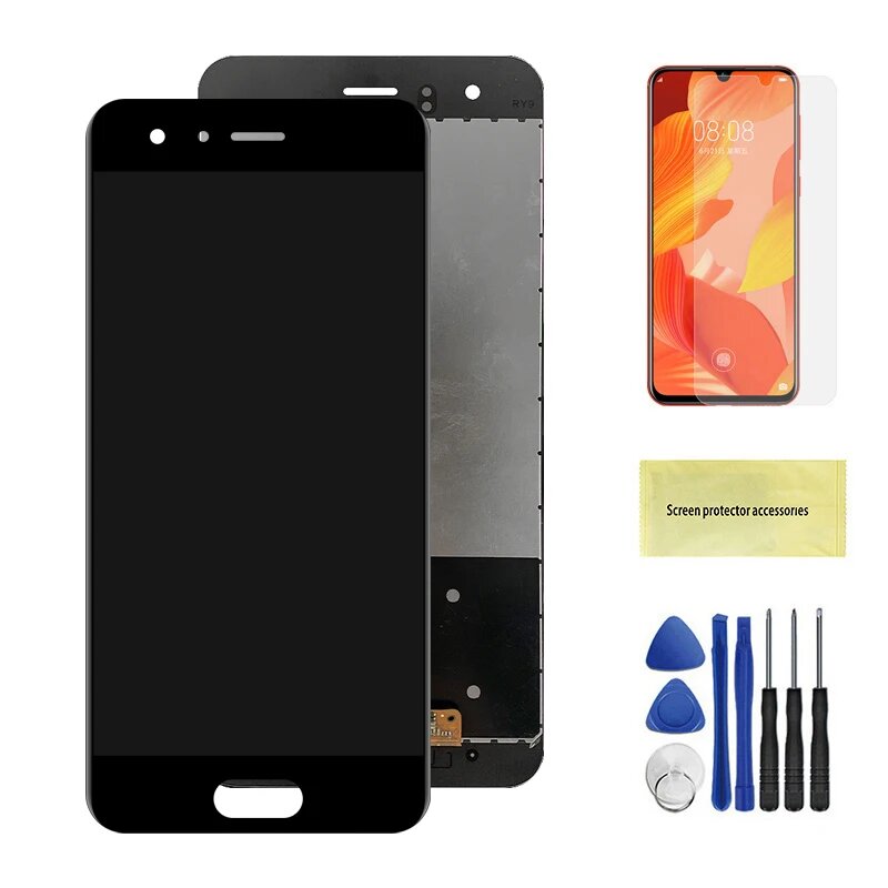 5,15-дюймовый ЖК-дисплей для Honor 9, преобразователь сенсорного экрана в сборе для Honor 9 STF-L09, экран дисплея Black No Frame