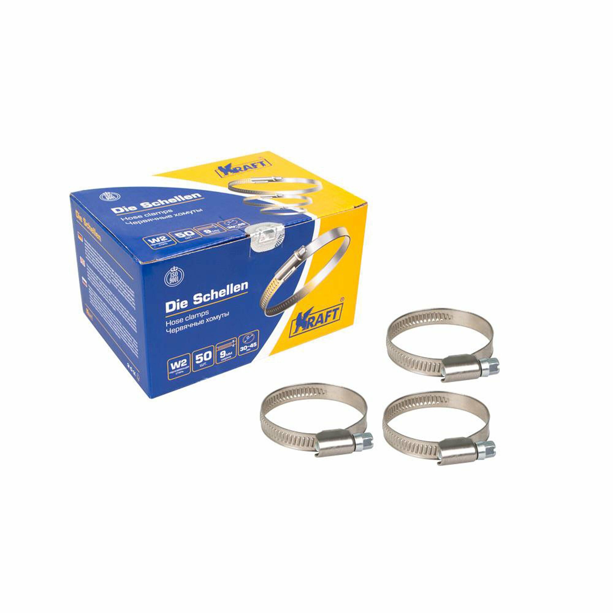 Хомут 30-45 мм (нержавеющая сталь) KRAFT