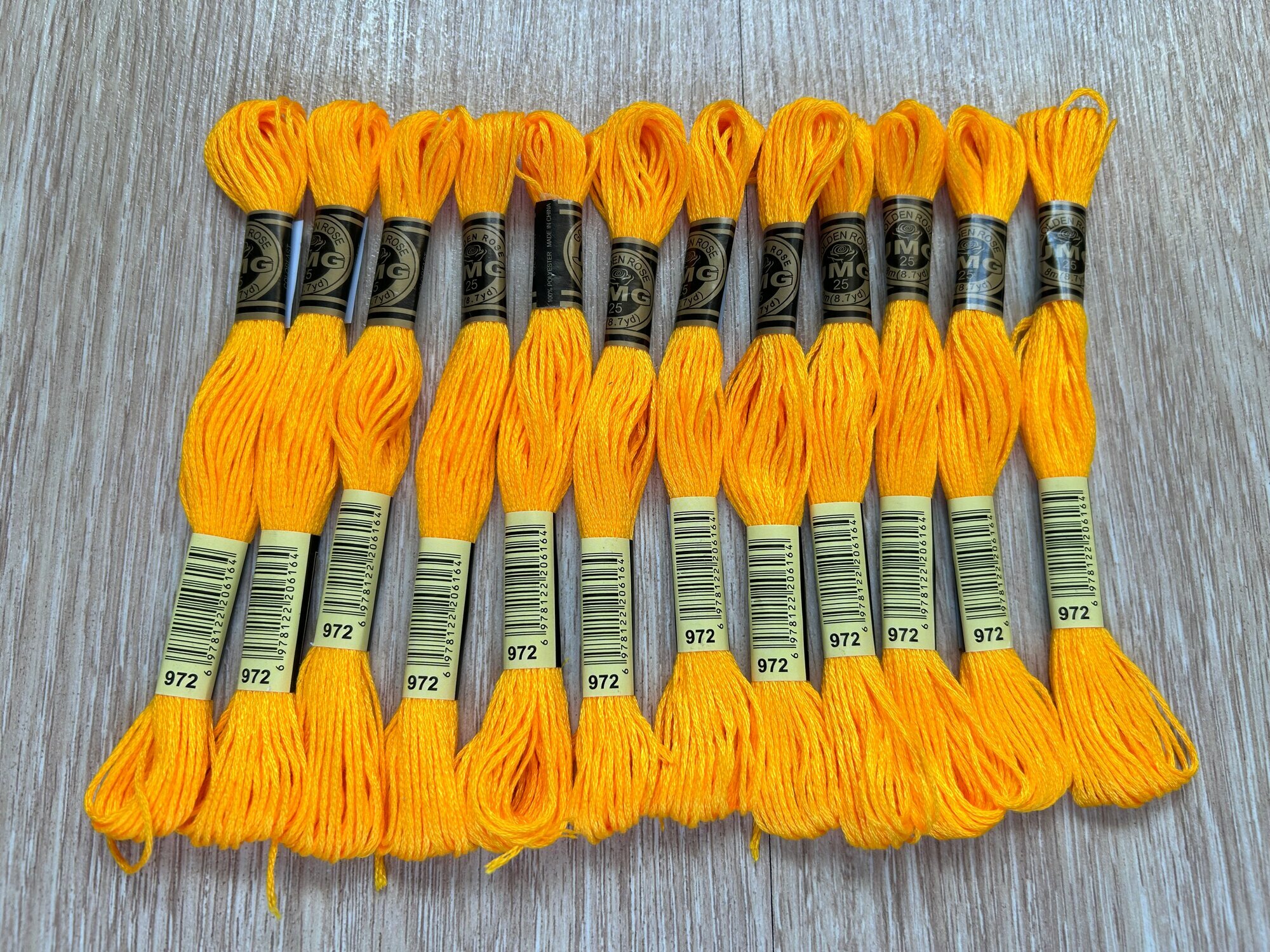 Нитки для вышивания JMC мулине (150-3866) 100% полиэфир 12 штук x 8 м