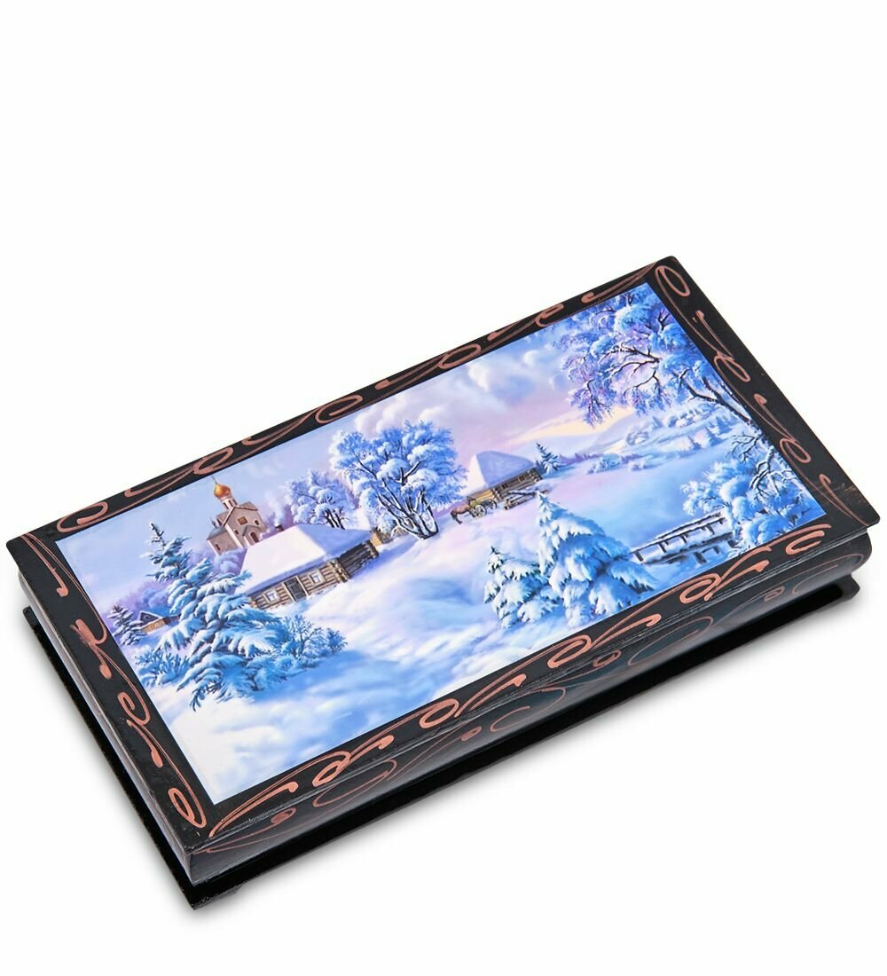 Шкатулка-купюрница в технике декупаж (8х17х4)