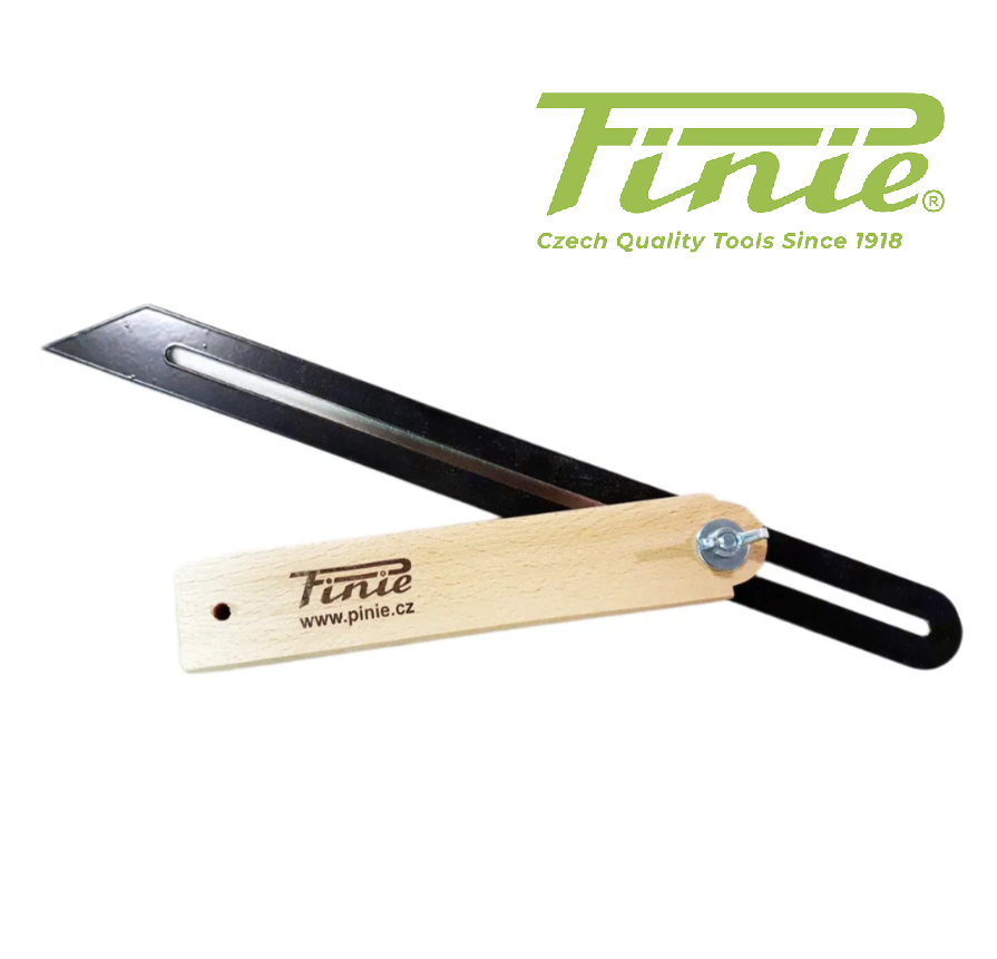 Малка PINIE 40-7 деревянная со стальной пластиной (350мм) 0-360град.