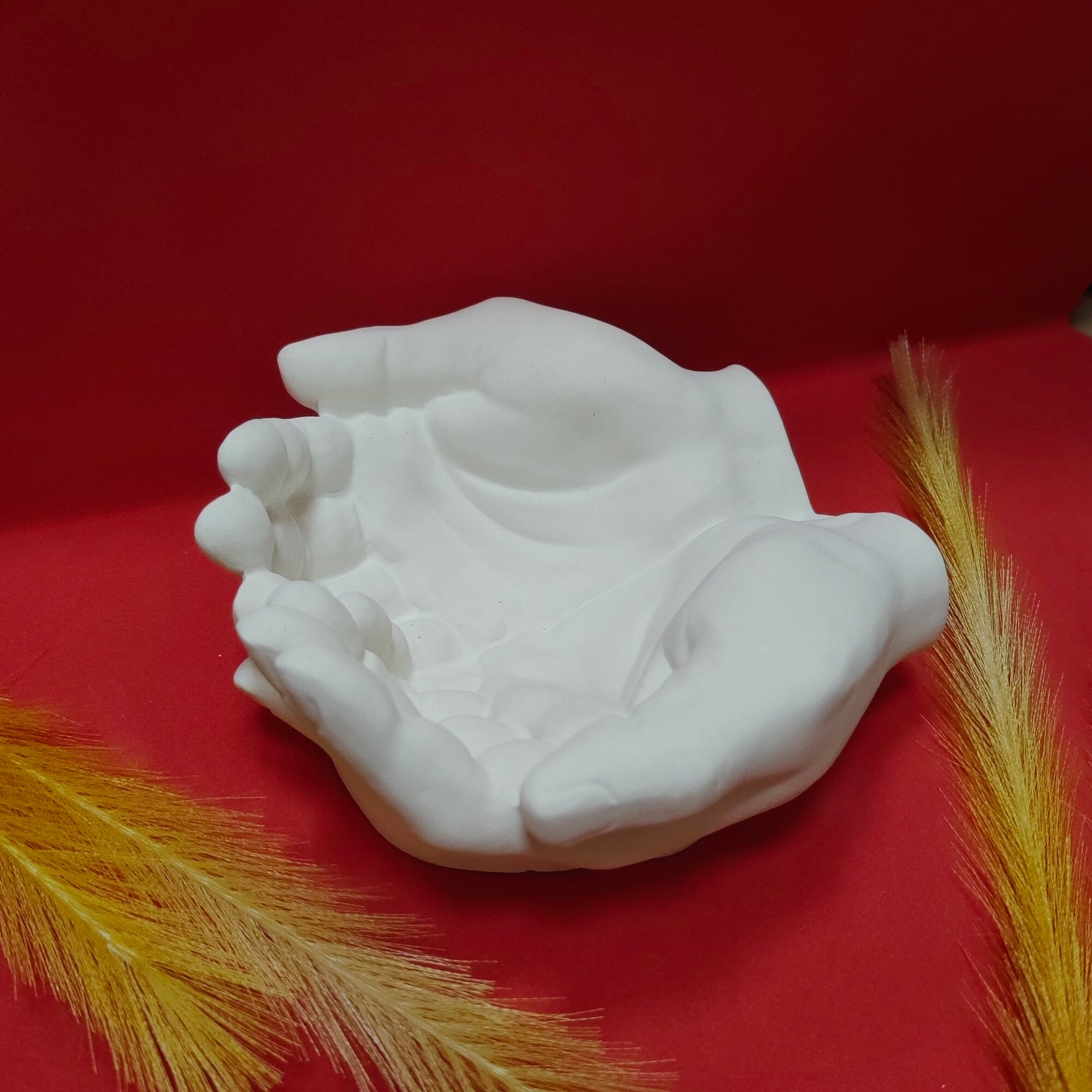 Кашпо руки Давида белого цвета из гипса без краски и лака интерьерная ваза статуэтки для интерьера