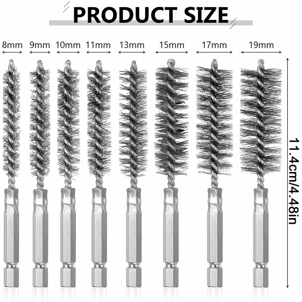 Набор сверл с проволочной щеткой и шестигранным угорем 1/4 дюйма A
