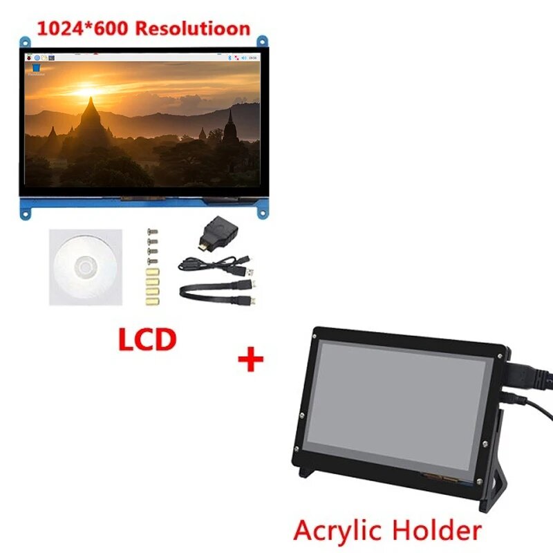 7" LCD экран 1024x600 с держателем