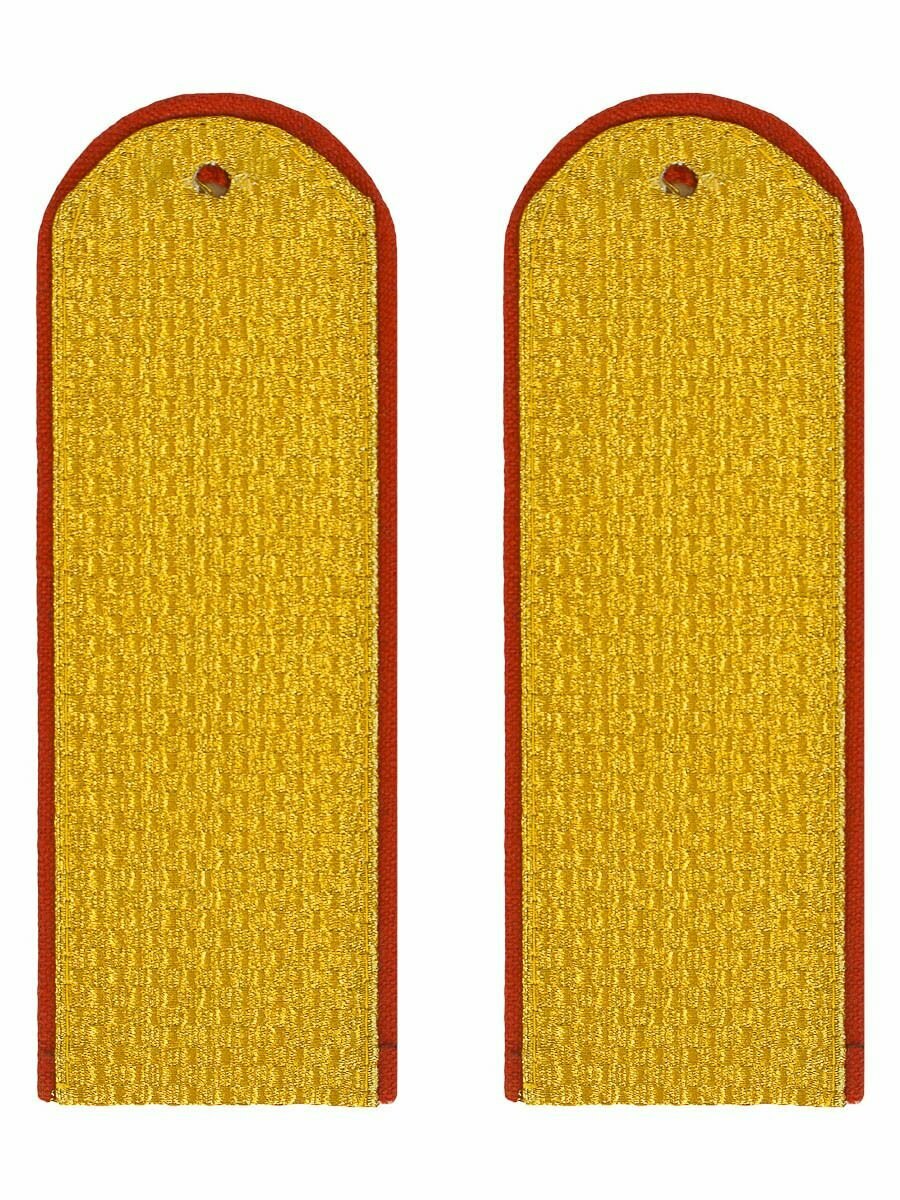 Погоны МЧС парадные золотые для рядовых 2 кляммера в комплекте 14х5см картон 752116