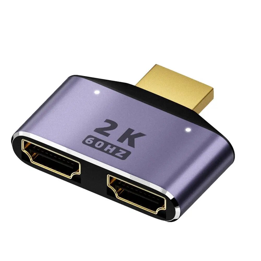 HDMIto двойной HDMIAdapter HD 2K двойной выход разветвитель монитор адаптер от 1 до 2 HDMIMale до двух HDMIFemale адаптер разветвитель