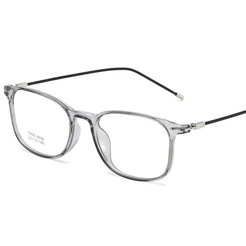 Очки для зрения TR90, серые прозрачные, квадратные, Custom Prescription