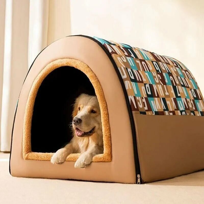 Домик для животных, теплый зимой, съемный и моющийся, большое пространство для кошек и собак 2XL 75*50*50cm