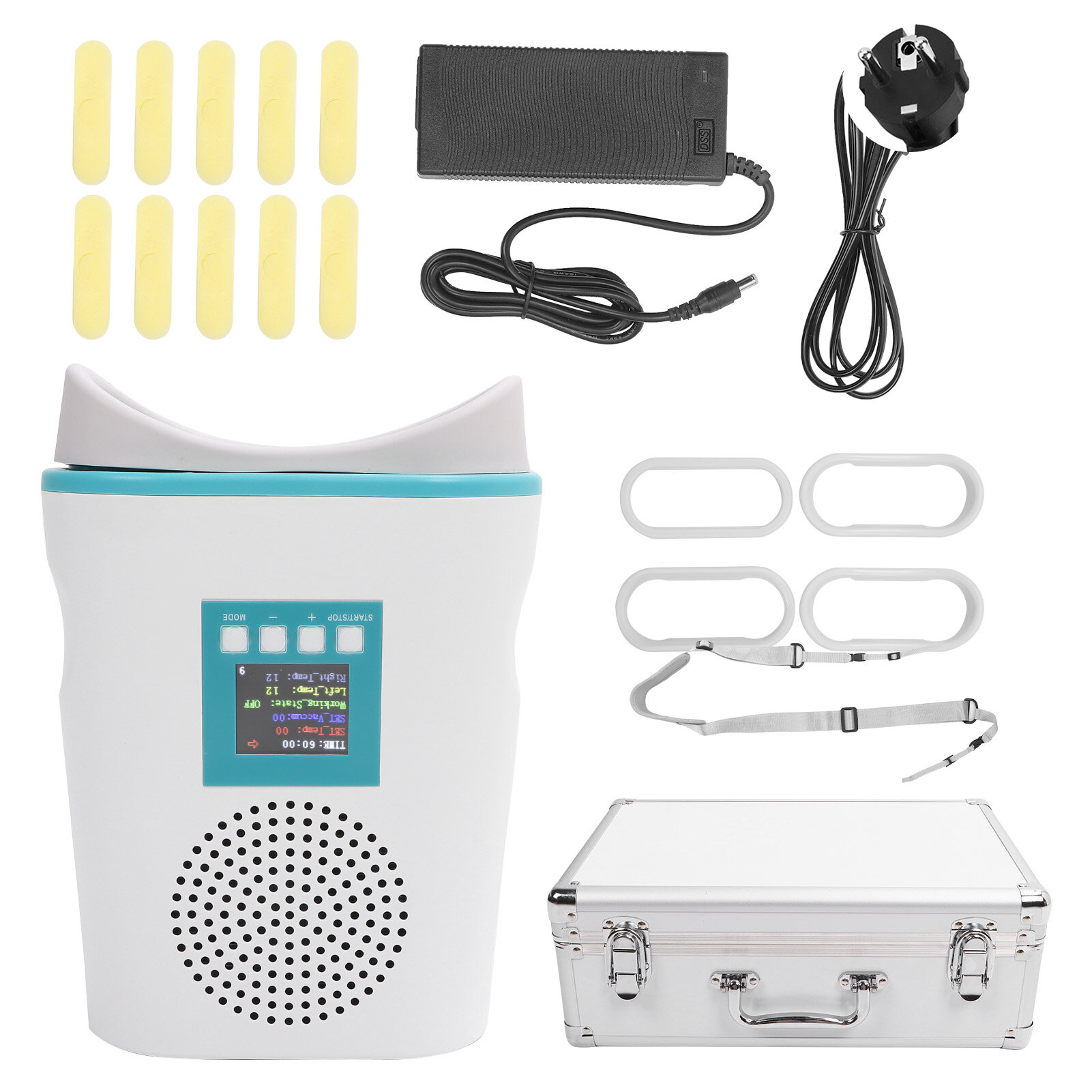 Аппарат для криолиполиза с отрицательным давлением, предназначенный для коррекции фигуры и создания эффекта похудения. Вилка 100-240 В EU.