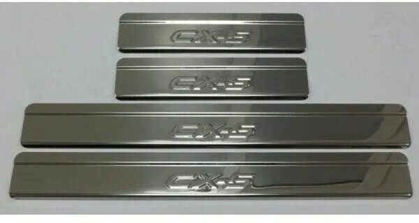 Накладки порогов "ладья" хром Mazda СХ-5 (2017-)