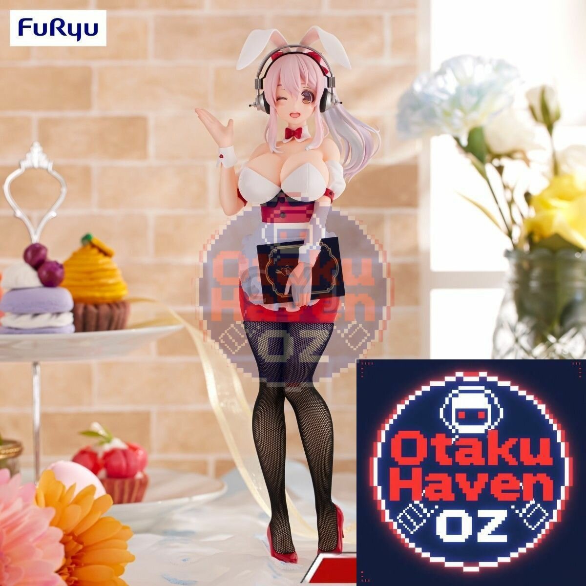 FuRyu аниме фигура/SUPER SONICO BiCute Bunnies Figure Waitress/ OZ