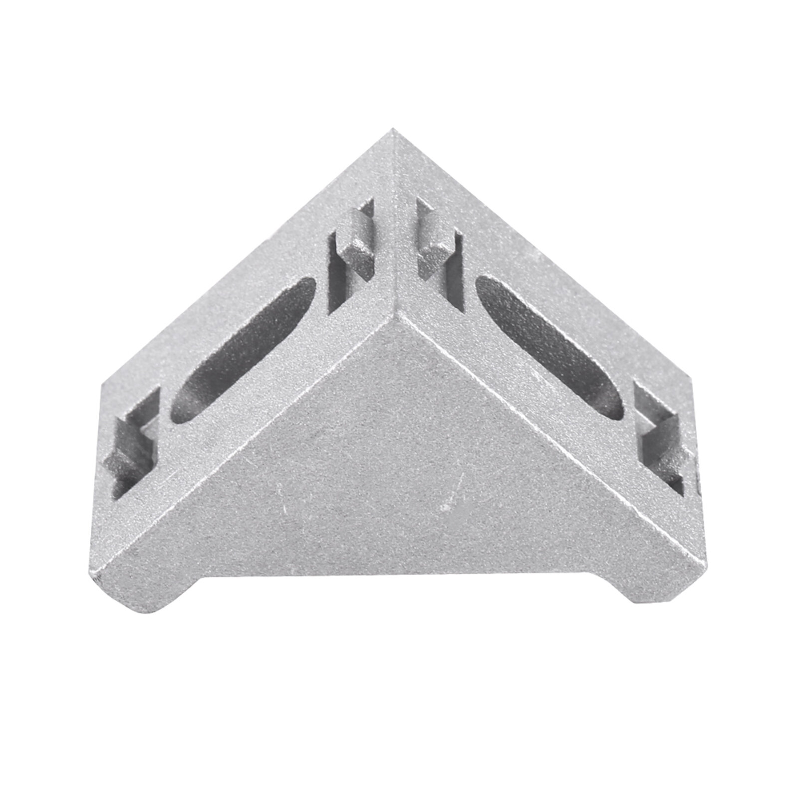 10шт Кронштейн угловой L-образный из алюминиевого сплава Прямоугольный крепеж 35x35x28мм с овалами отверстиями 14.3x6.6мм (Погрешность 1-3мм)