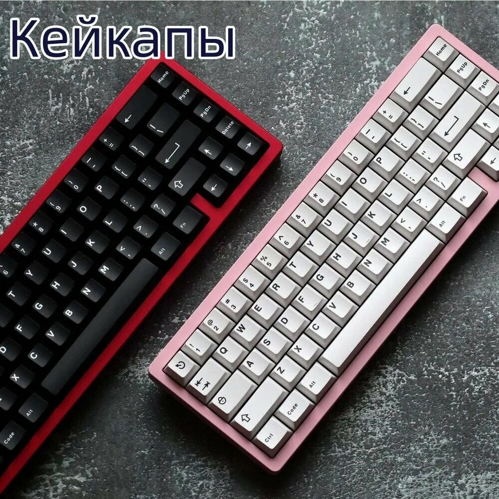 Кейкапы для механической клавиатурыWOB кейкапы черные, cherry+Double shot