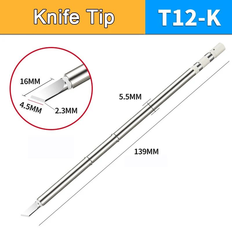 T12 Электрические паяльные жала T12 K KU BC2 D16 B BL IL JL02 Сменный нагреватель Паяльная головка DIY Универсальные сварочные инструменты