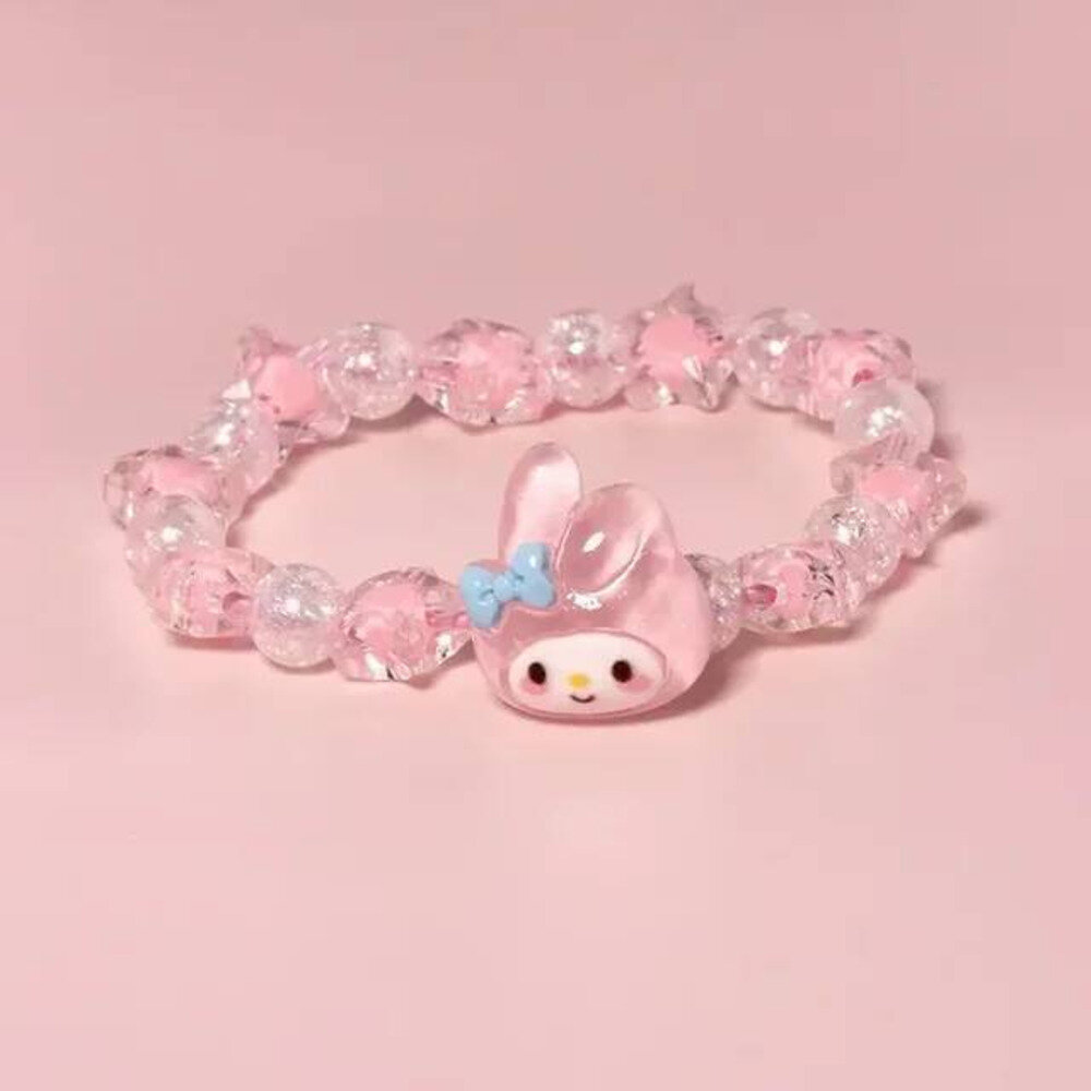 Браслет Sanrio с милым мультяшным аниме-персонажем Cinnamoroll Kuromi Melody, украшенный кристаллами, модный, в стиле Y2K, игрушка для девочки, милый подарок на день рождения.