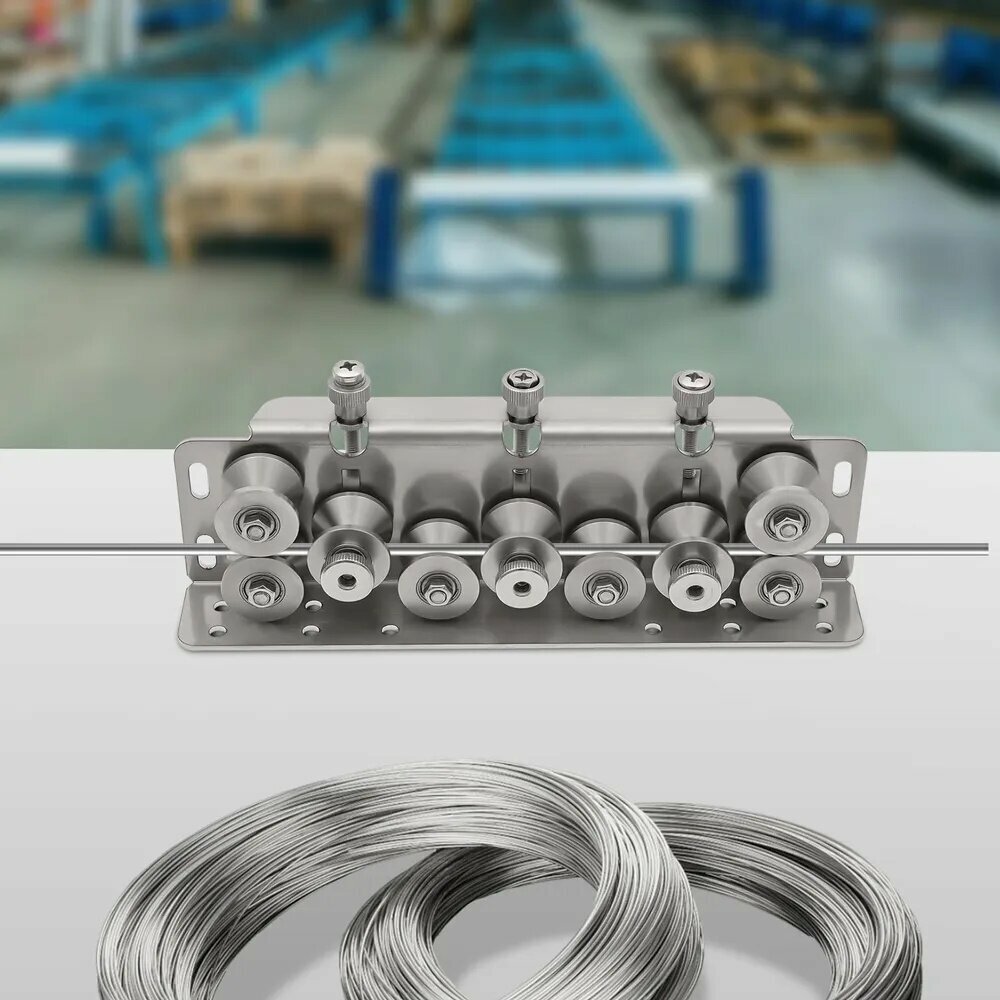 Устройство для выравнивания проволоки, 9 роликов (станок, ручная машинка для выпрямления катанки)