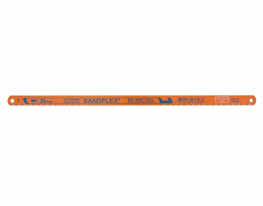 Биметаллическое полотно 300мм SANDFLEX с повышенным содержанием кoбальта (10шт) BAHCO 3906-300-18-10P