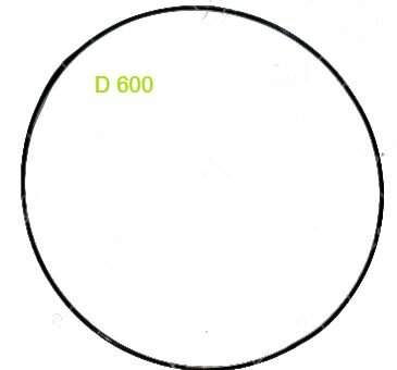 Основание кольцо для абажура 600 черное