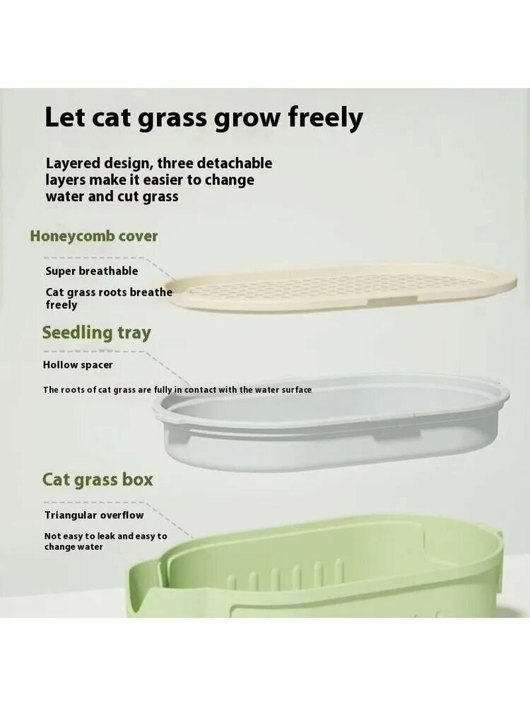 Гидропонный пиктограф кошка Трава коробка