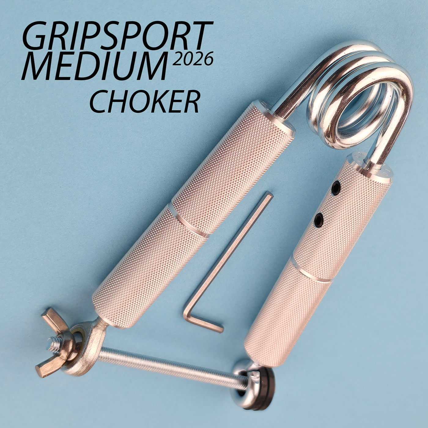 Эспандер кистевой регулируемый GRIPSPORT MEDIUM PRO+CHOKER. Средний уровень.