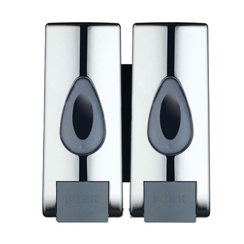 Ручная коробка для ванны с дозатором мыла-цвет гальванического покрытия-двойная головка