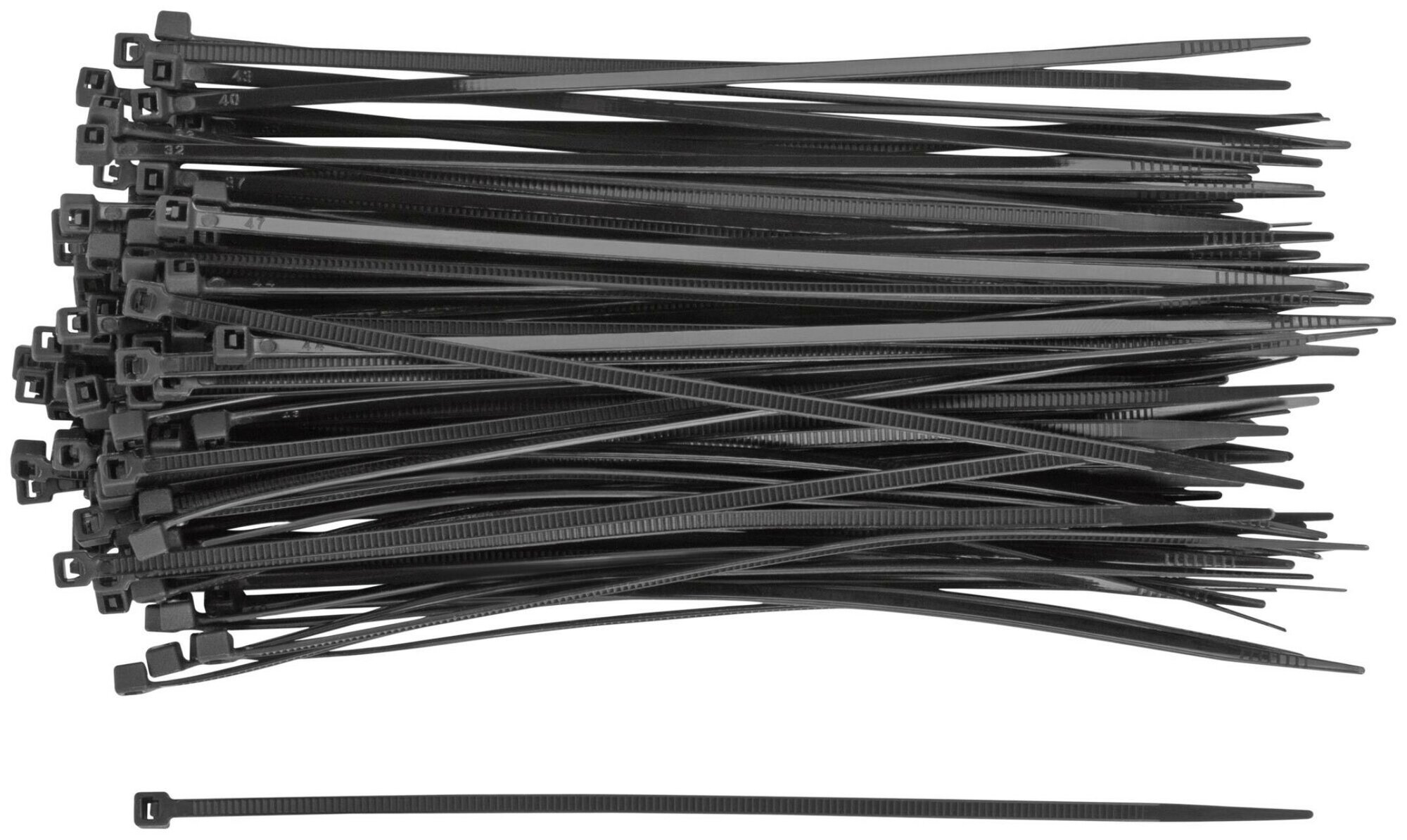 Хомуты нейлоновые, черные д проводов 100 шт, 150x2,5 мм