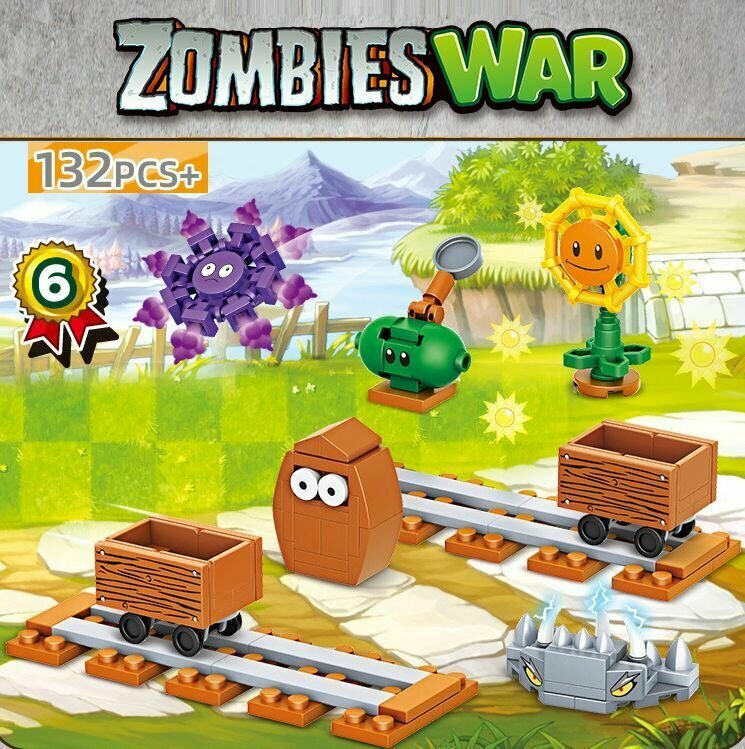 Конструктор Растения против Зомби / Plants vs Zombies совместим с конструкторами лего (132 детали, пакет) 7234 F конструктор растения против зомби совместим с лего набор 132 детали