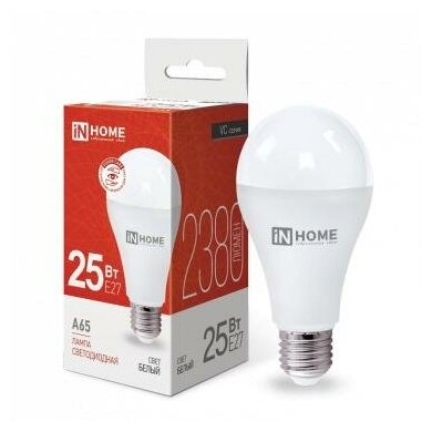 Лампа светодиодная LED-A65-VC 25Вт грушевидная 4000К нейтр. бел. E27 2380лм 230В IN HOME 4690612024080