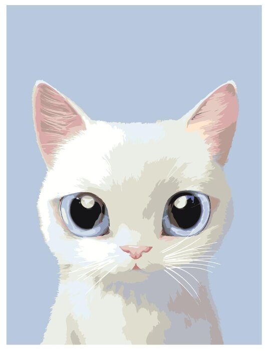 Сахарок Котенок Раскраска по номерам на холсте Живопись по номерам 30х40 см