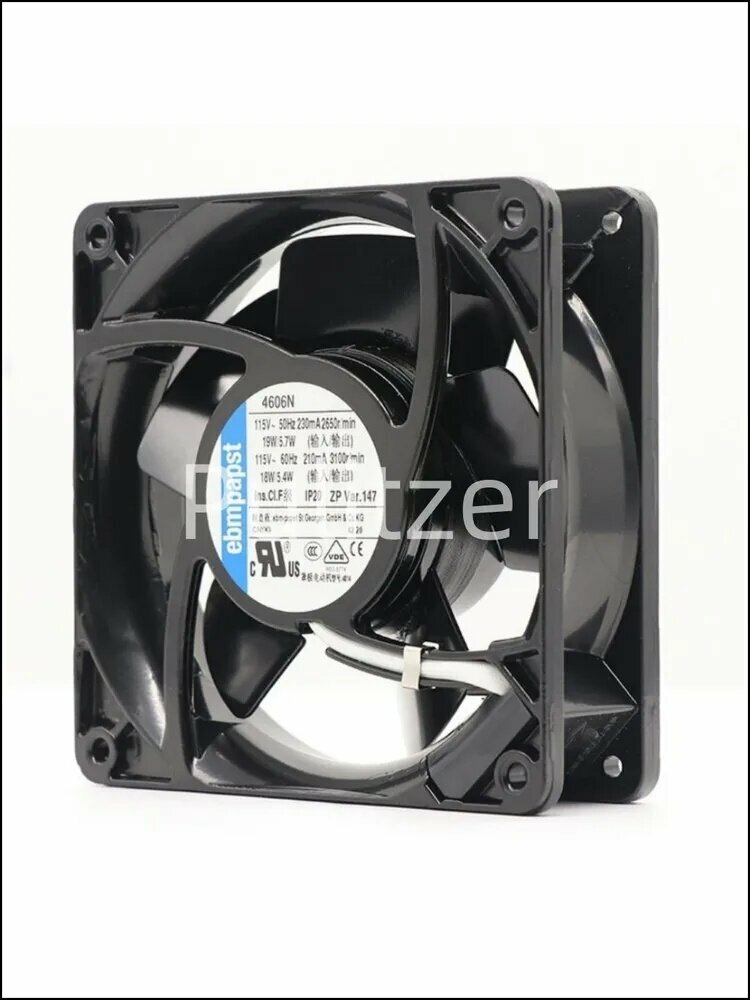 Вентилятор Ebmpapst 4606N 120*120*38 мм компактный осевой вентилятор 115 В 0,21/0,23 А 18/19 Вт 2650/3100 об/мин