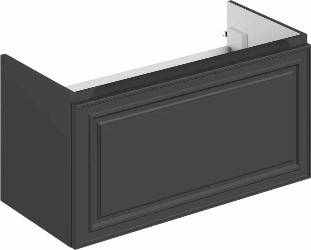 Тумба под раковину без столешницы Itana Verona 80 подвесная, черная, серая, матовая, из МДФ, тумба для ванной, с ящиками, с доводчиками