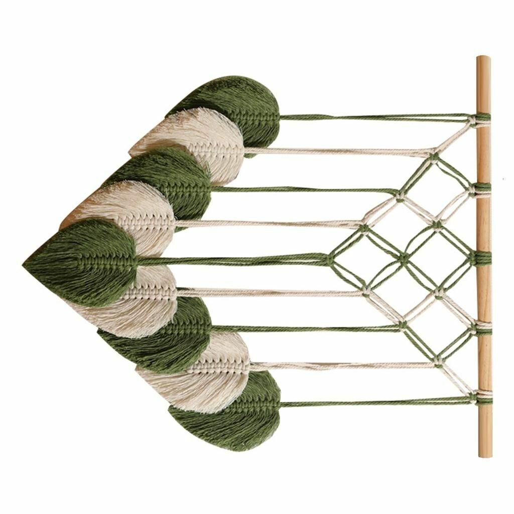 Гобелен с кисточками из чешских хлопчатобумажных нитей ручной работы