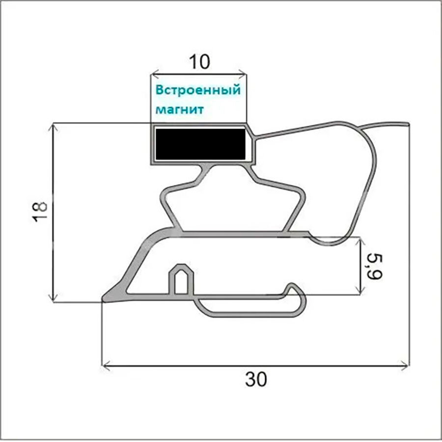 Уплотнительная резинка для холодильника Indesit/Hotpoint-Ariston/Stinol