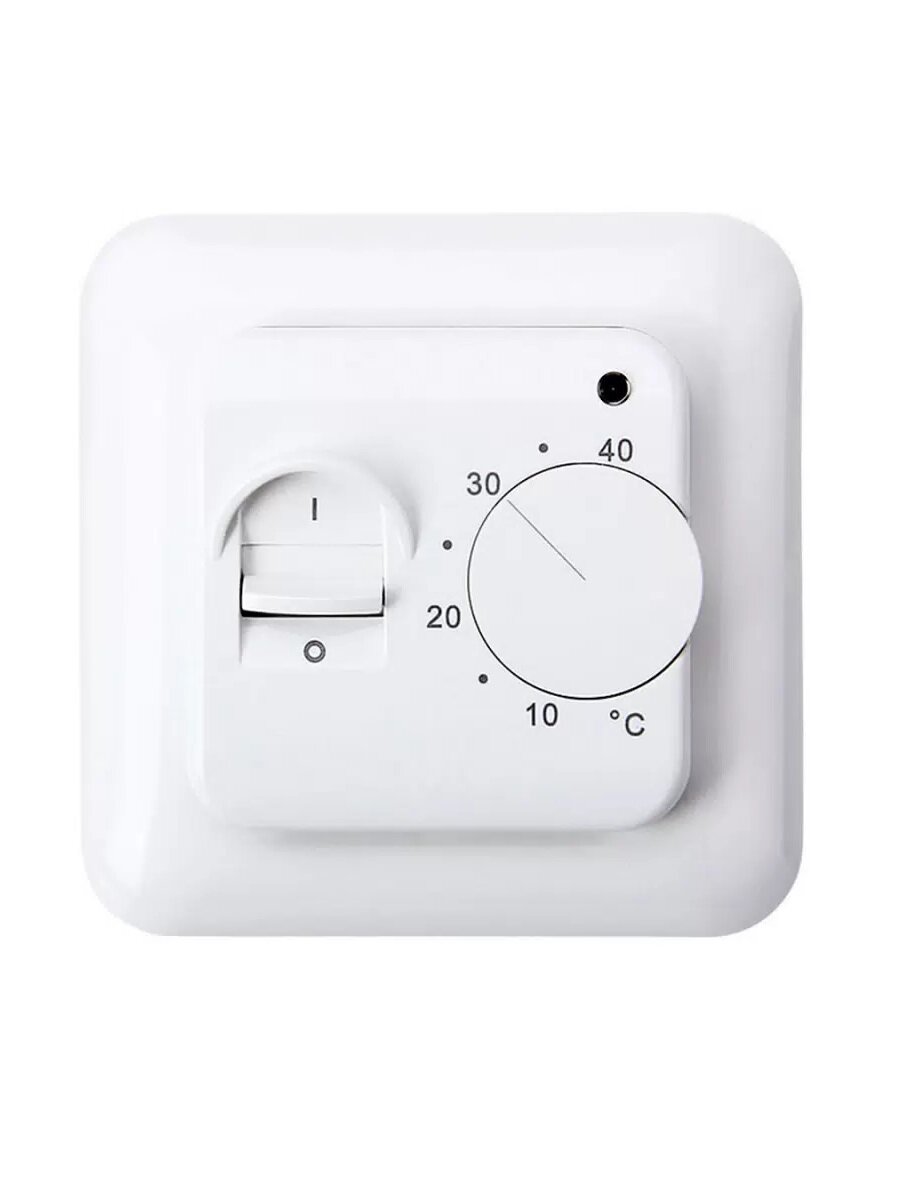 Терморегулятор RTC 70.16 белый, для теплого пола, механический